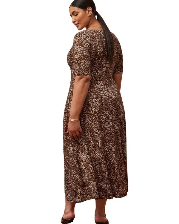 LIVE UNLIMITED Leopard Print Wrap Dress