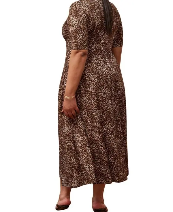 LIVE UNLIMITED Leopard Print Wrap Dress