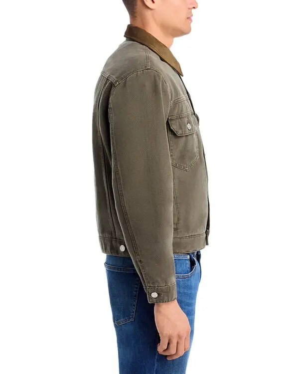 FRAME Canvas Trucker Jacket - Antique Dark Olive