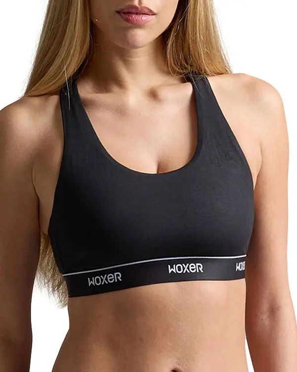 WOXER Ultra-soft Boss Racer Bralette - Black .