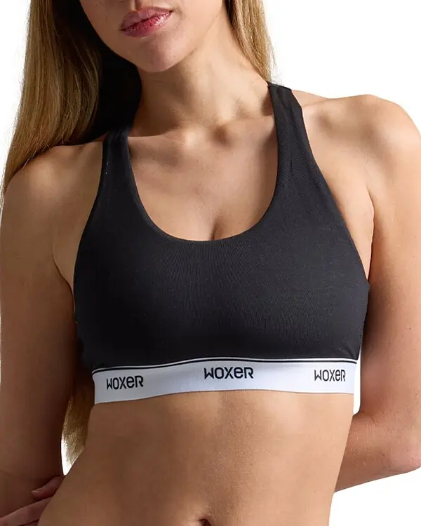 WOXER Ultra-soft Boss Racer Bralette - Black .