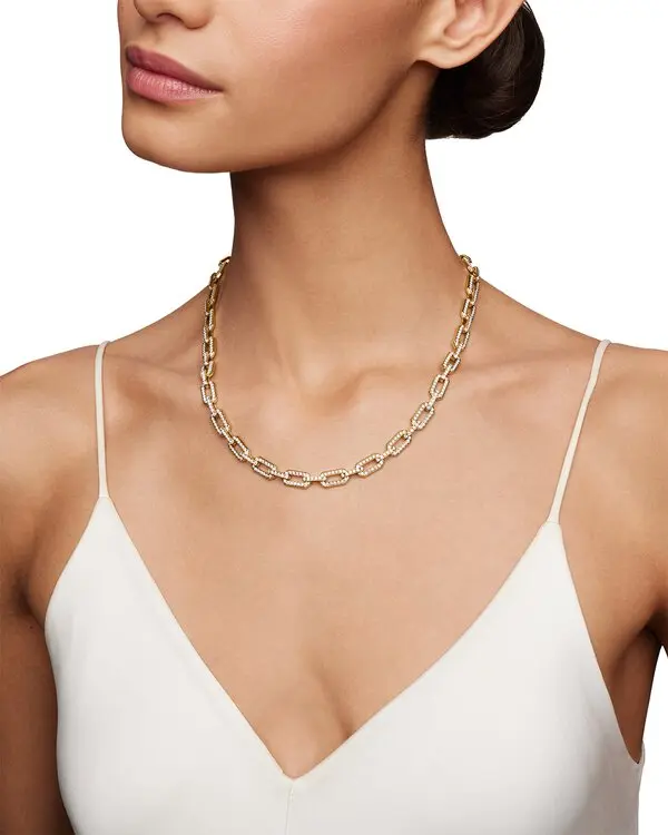 David Yurman Pave Chain Necklace