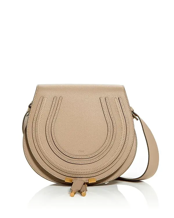 Chloé Marcie Leather Saddle Bag - Boyish Brown