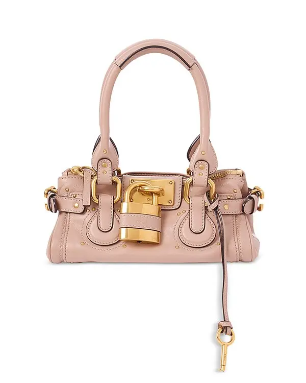 Chloé Small Leather Paddington Shoulder Bag - Earthy Pink