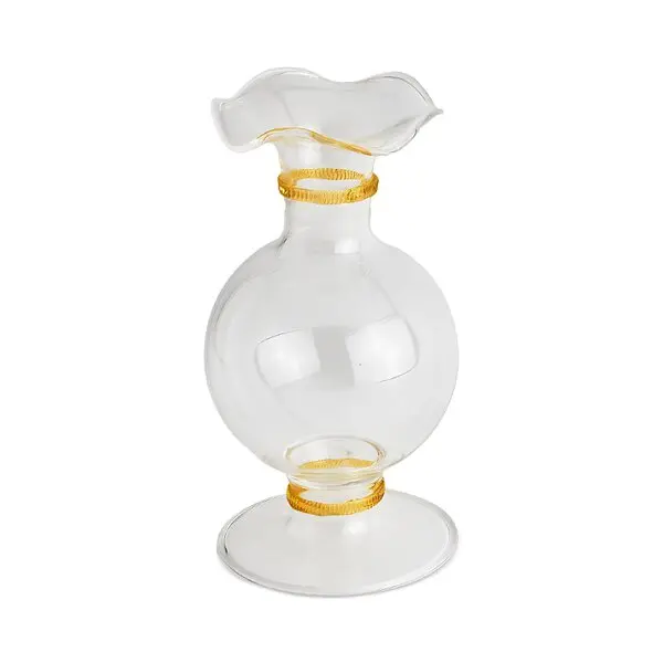 TIZO Glass Bubble Vase With Band - Amber