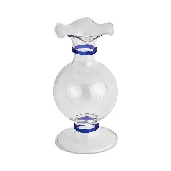 TIZO Glass Bubble Vase With Band - Blue