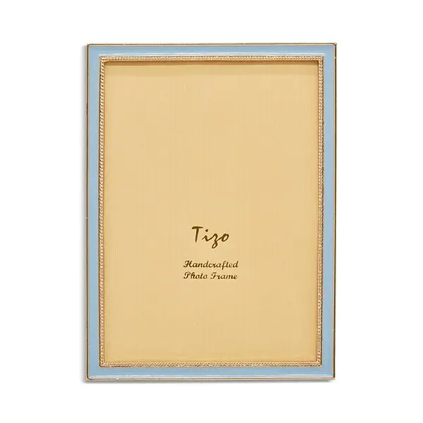 TIZO Enameled Gold Frame, 4 X 6 - Baby Blue