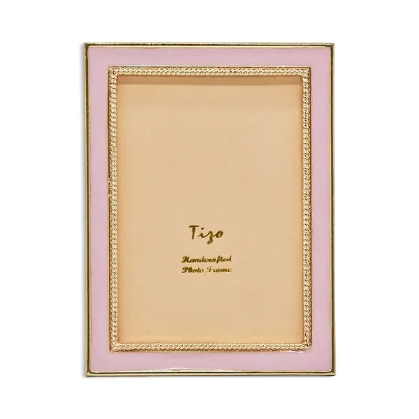 TIZO Enameled Gold Frame, 5 X 7 - Pink