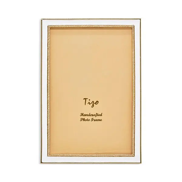 TIZO Enameled Gold Frame, 5 X 7 - White
