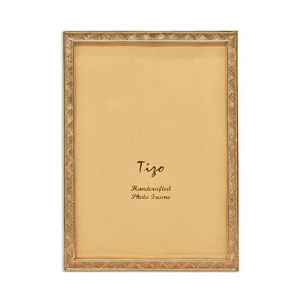 TIZO Enameled Frame, White, 4 X 6 - Gold