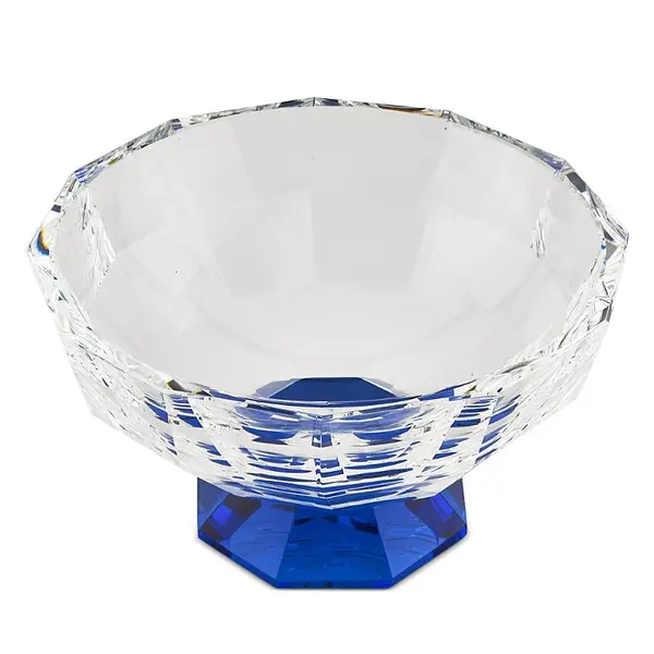 TIZO Crystal Glass Bowl With Blue Base - No Color