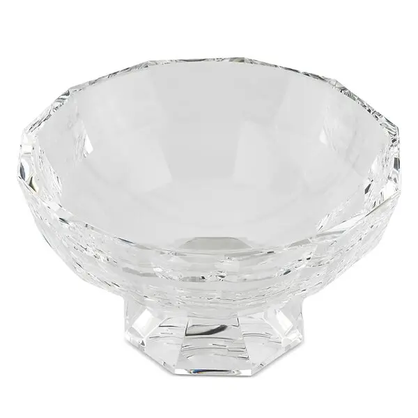 TIZO Crystal Glass Bowl With Clear Base - No Color