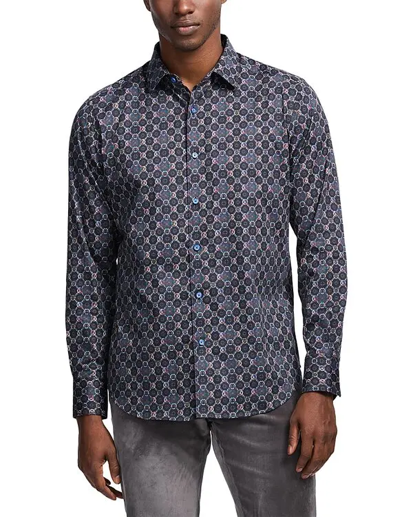 Robert Graham Bramston Printed Long Sleeve Button Front Shirt
