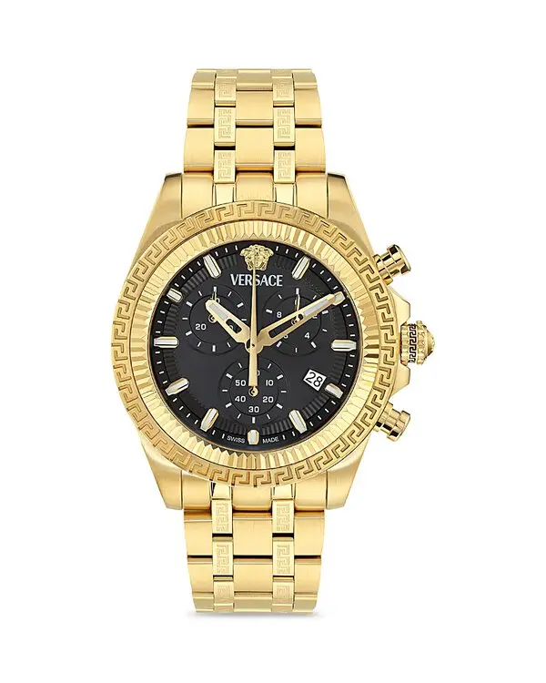 Versace Fornax Chronograph, 43mm - Black/gold