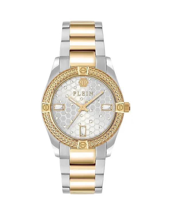 Philipp Plein Icon Chain Crystal Watch, 36mm - Silver/two Tone