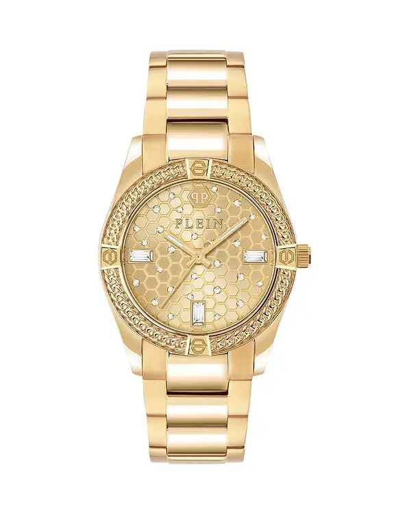 Philipp Plein Icon Chain Watch, 36mm - Gold/gold