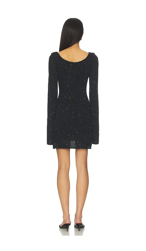 ASTA RESORT Maya Longsleeve Mini Dress - Black