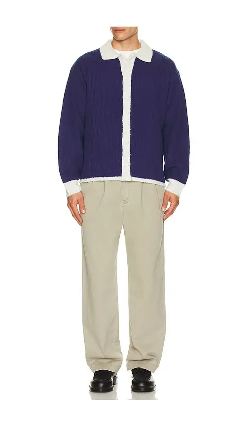 BOUND Oxford Wool Button Up Knit Shirt