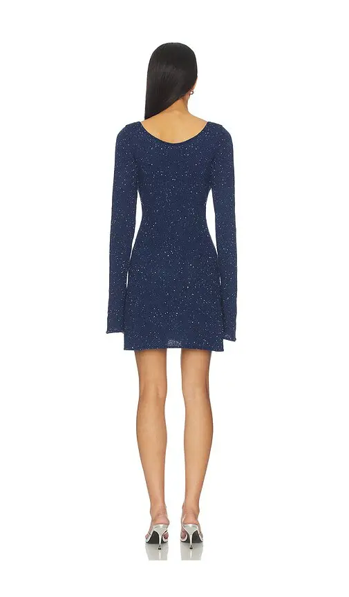 ASTA RESORT Maya Longsleeve Mini Dress - Navy