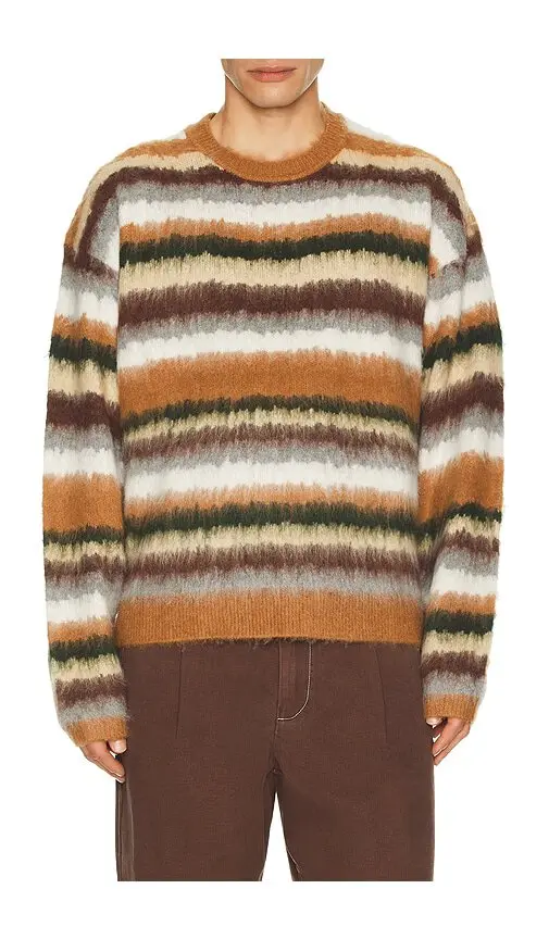 BOUND Alpaca Brushed Stripe Sweater In . Also