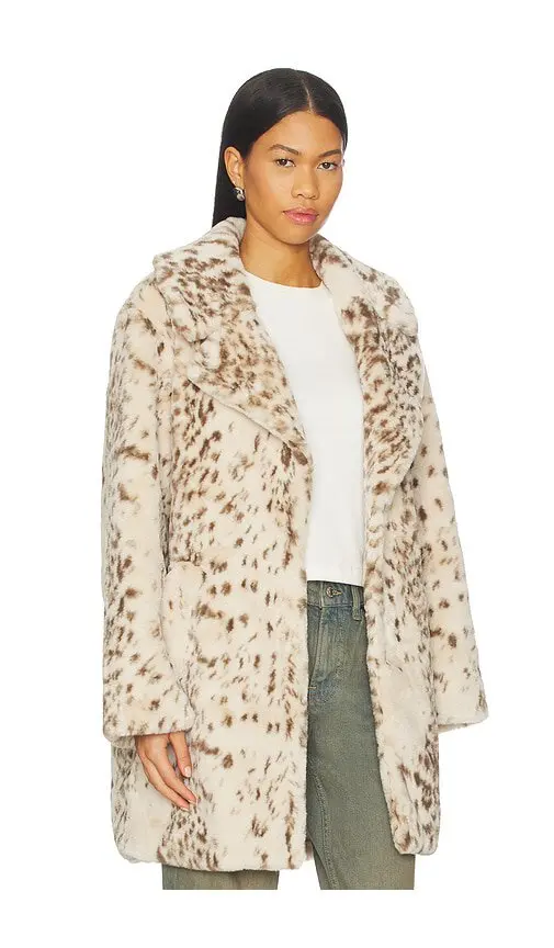 LAMARQUE Linnea Faux Fur Coat - Beige