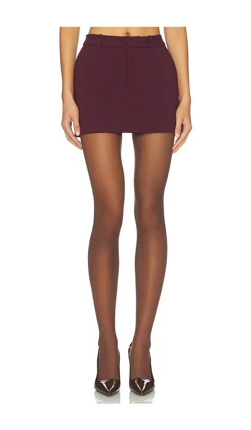 SEROYA Lillith Mini Skirt - Wine