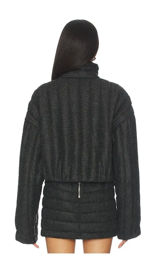 LAQUAN SMITH Funnel Neck Zip-up Jacket