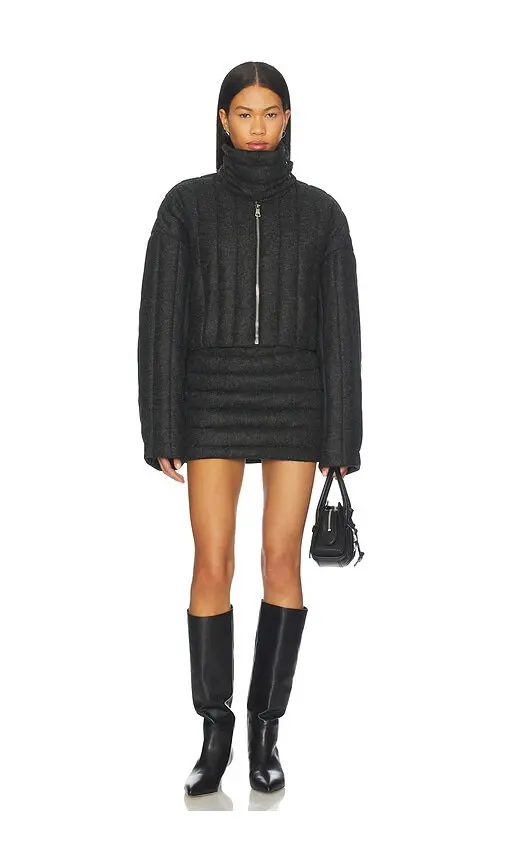 LAQUAN SMITH Funnel Neck Zip-up Jacket