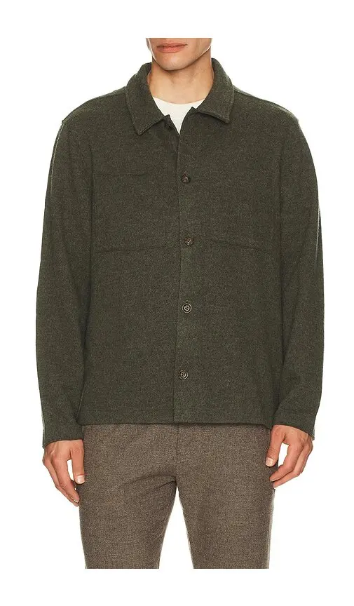 Marine Layer Boiled Wool Overshirt In . Also