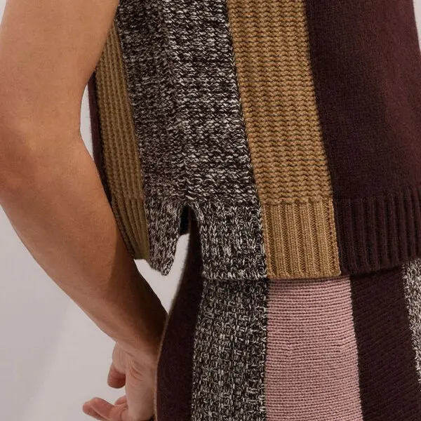 ME+EM Relaxed Color Block Vest With Snood