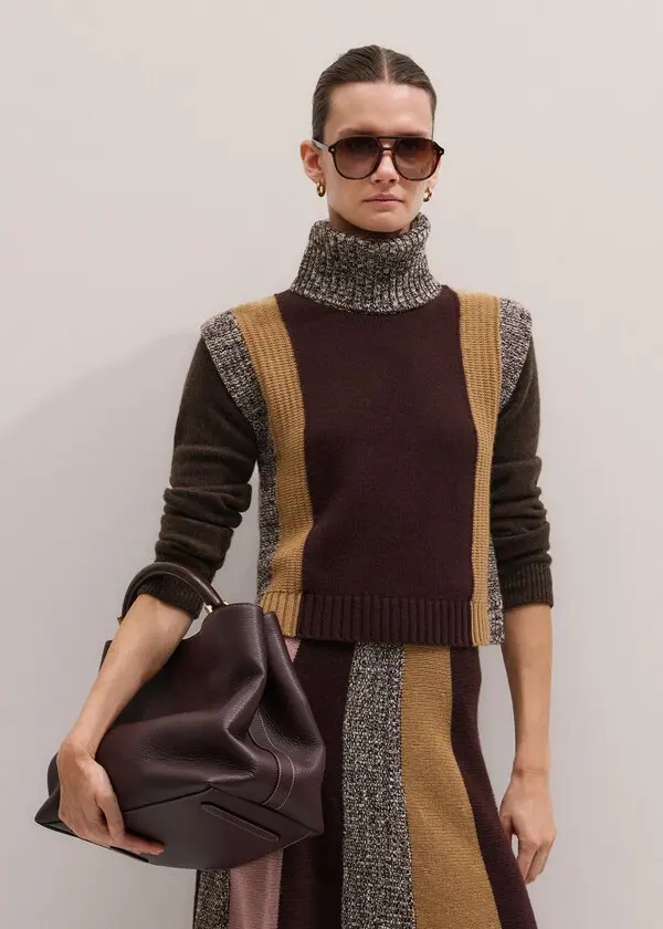 ME+EM Relaxed Color Block Vest With Snood