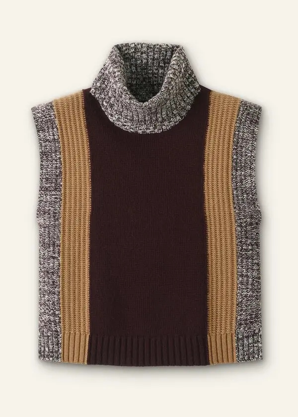 ME+EM Relaxed Color Block Vest With Snood