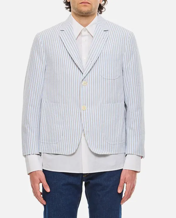 Thom Browne Cotton Seersucker Blazer