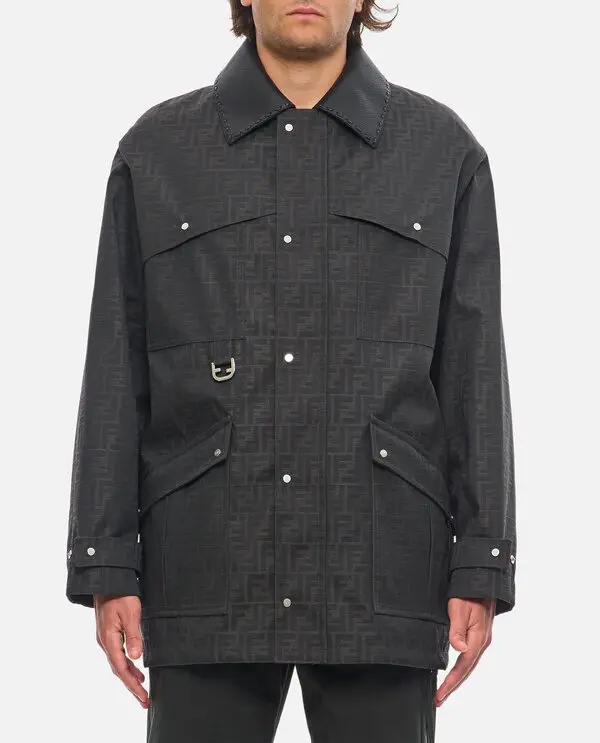 Fendi Blouson With Logo - Grey