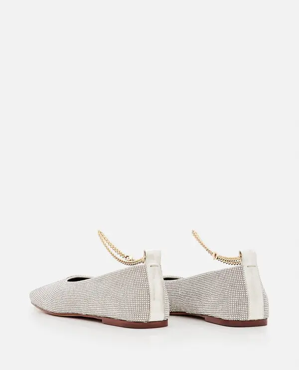 MARIA LUCA Augusta Rhinestone Ballerinas - Silver