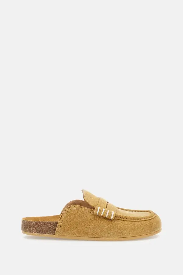 JW Anderson Stitch Suede Mules - Giallo