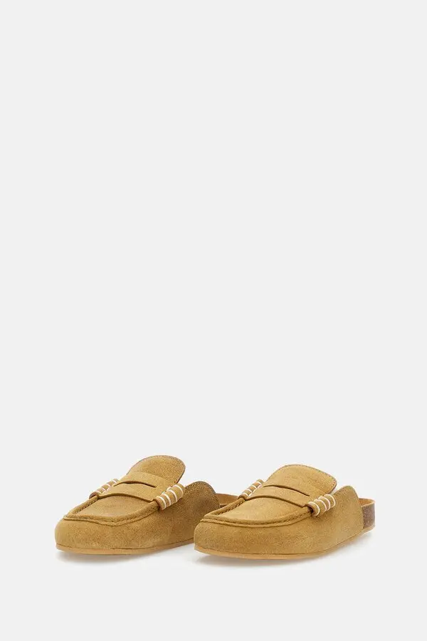 JW Anderson Stitch Suede Mules - Giallo