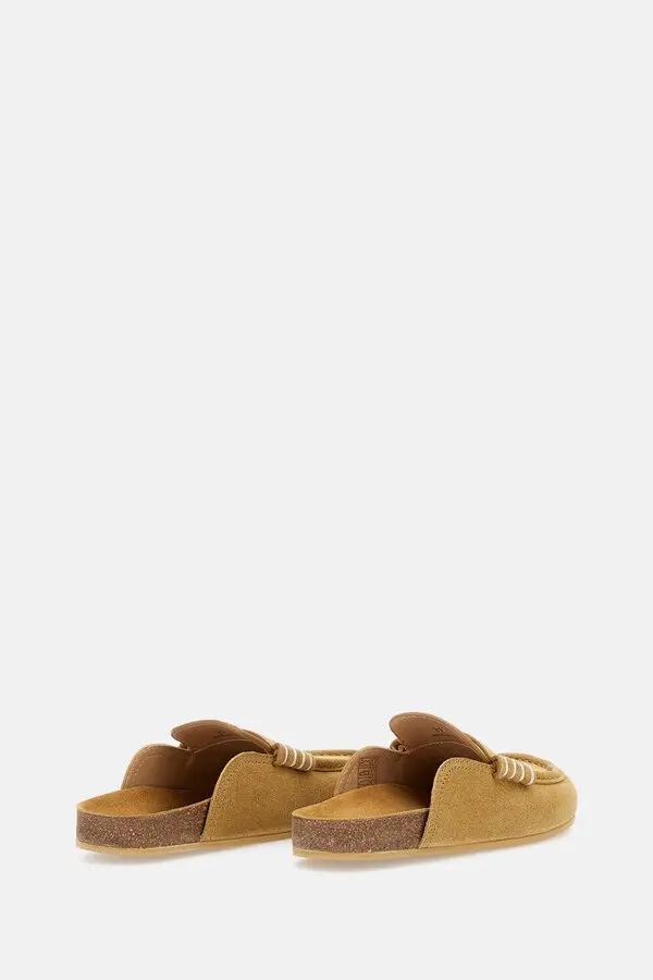 JW Anderson Stitch Suede Mules - Giallo