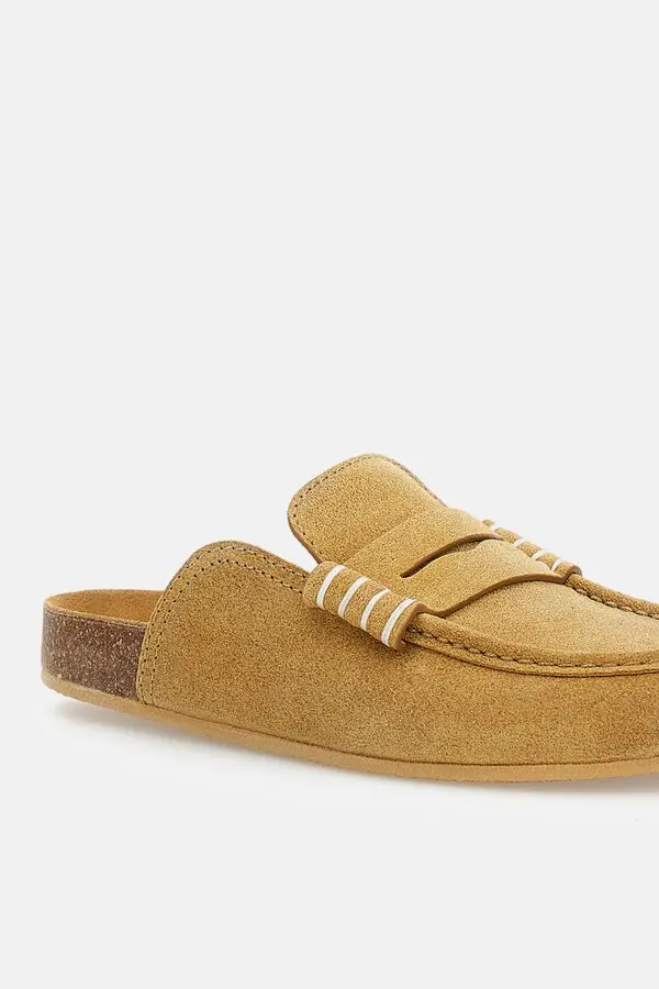 JW Anderson Stitch Suede Mules - Giallo