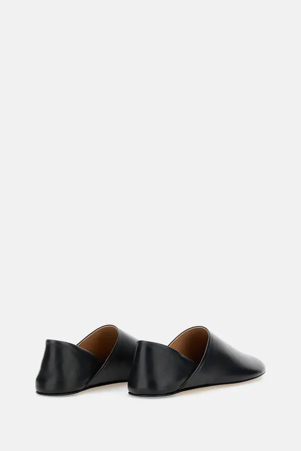 JW Anderson Nappa Leather Slide Sandal - Black