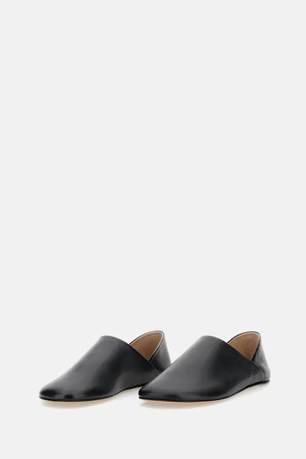 JW Anderson Nappa Leather Slide Sandal - Nero