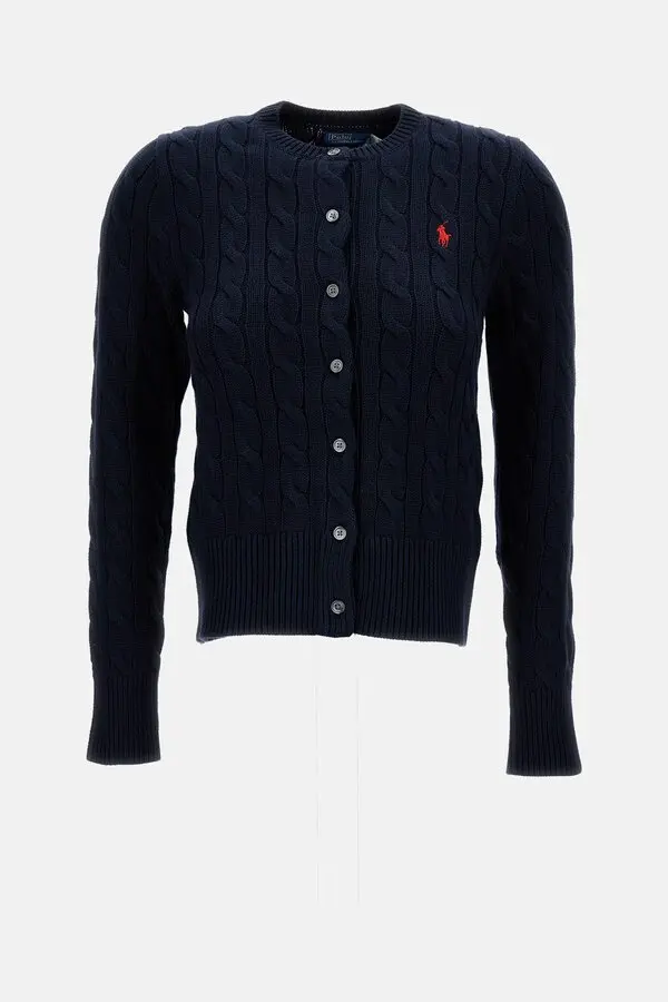 Polo Ralph Lauren Long Sleeve Cable Knit Cardigan - Blue