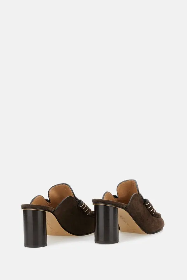 JW Anderson Mule With Heel Loafer - Brown