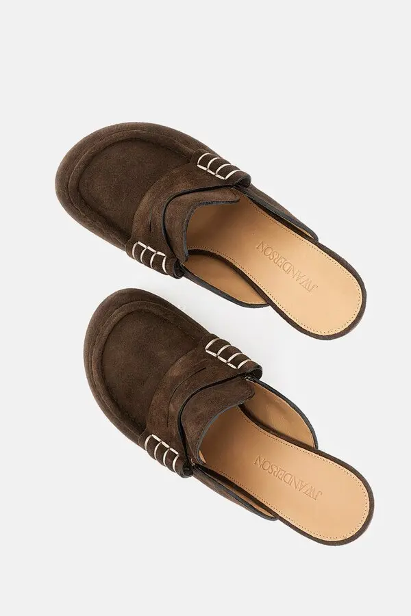 JW Anderson Mule With Heel Loafer - Brown