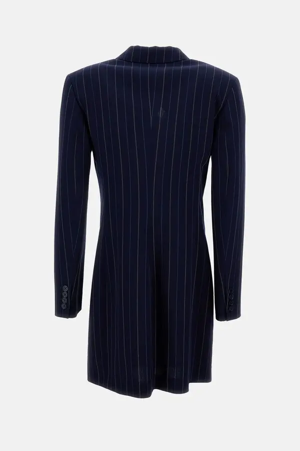Ralph Lauren Camden Pinstripe Midi Dress - Blu