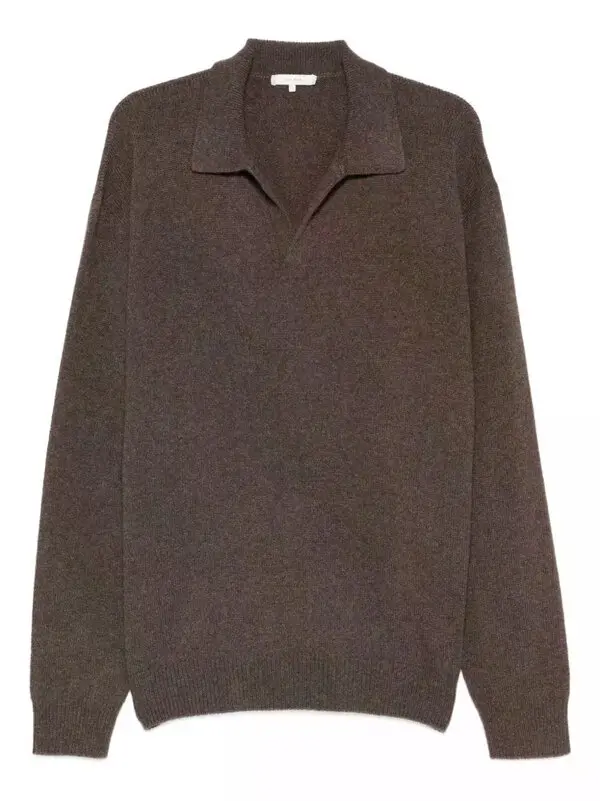THE ROW Leach Collared Sweater - Brown