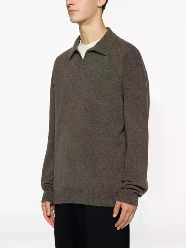 THE ROW Leach Collared Sweater - Brown