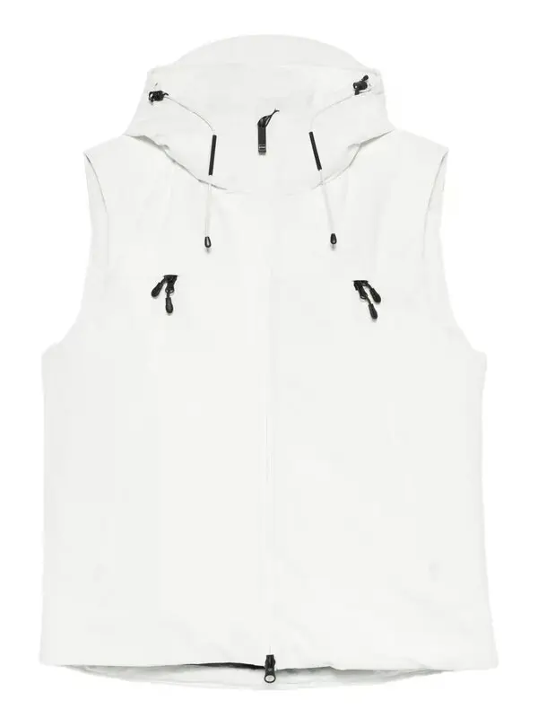 OUTHERE Hooded Zip-up Gilet - White