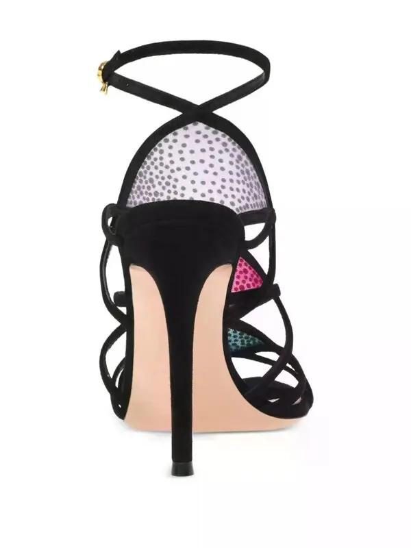 GIANVITO ROSSI 105mm Embellished-strap Sandals - Black