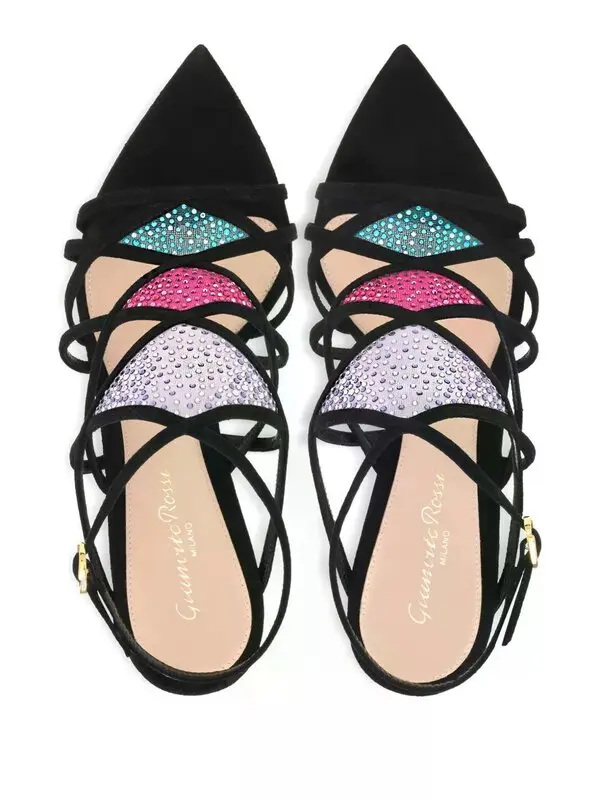 GIANVITO ROSSI 105mm Embellished-strap Sandals - Black